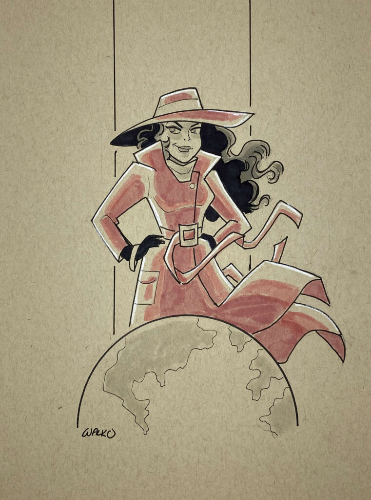 Original Art: Carmen Sandiego “Map” – bill walko